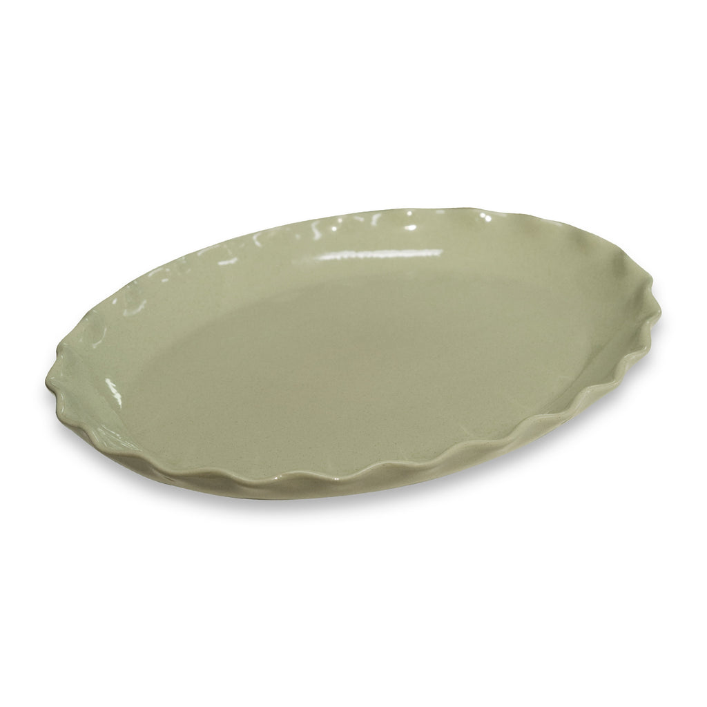 Cleo Wavy Sage Speckle Oval Platter – SAGE Living & Homewares